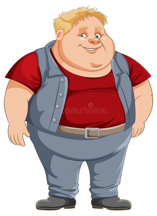 Fat male cartoon character stock vector. Illustration of male - 284346859