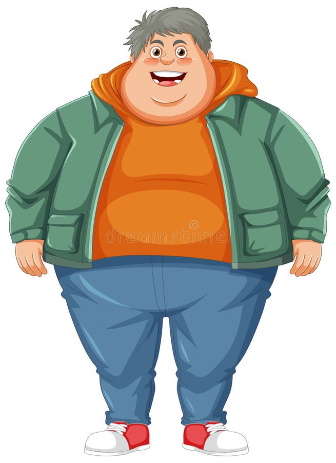 Fat male cartoon character stock vector. Illustration of male - 284346859