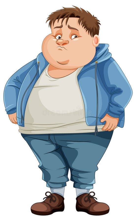 Fat male cartoon character stock vector. Illustration of male - 284346859