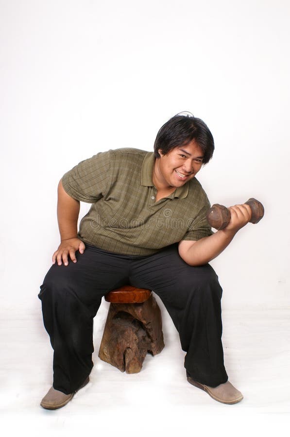 Fat man worry stock photo. Image of pulling, hair, worry - 7334756