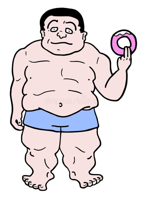 Fat man stock vector. Illustration of poster, sticker - 34021616