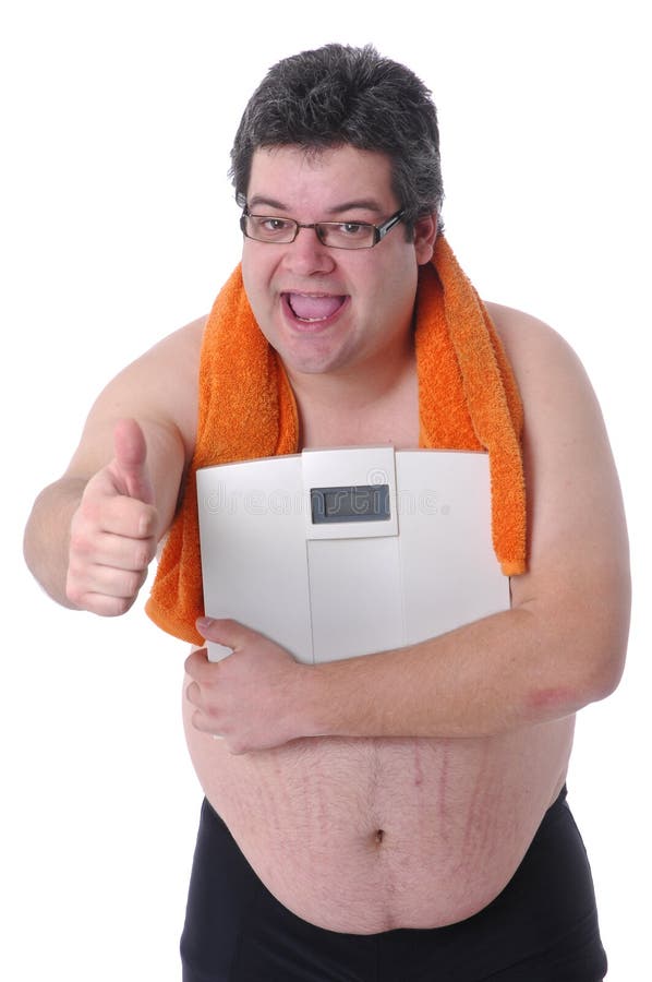 Fat man doing workout stock photo. Image of bicycle, tools - 18481924