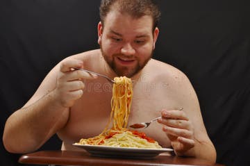 Fat Man Eating Pasta Stock Photos - Free & Royalty-Free Stock Photos ...