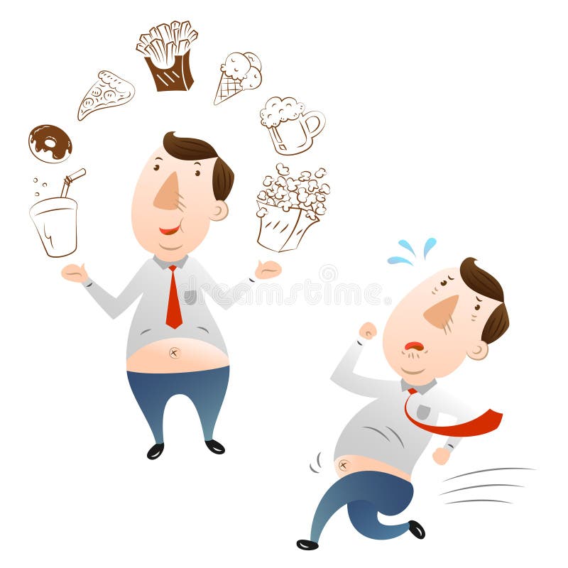 Person Chasing Healthy Food Stock Illustrations – 11 Person Chasing ...