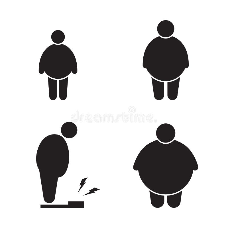 Body Mass Index, Illustration.Man Silhouettes.Male Body with Different ...