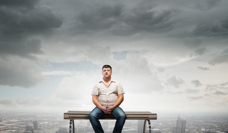 Fat man stock image. Image of relaxation, male, away - 57859563