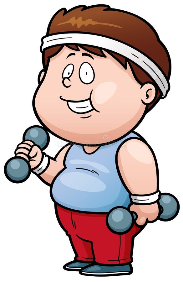 Fat Man Exercising Stock Illustrations – 164 Fat Man Exercising Stock ...