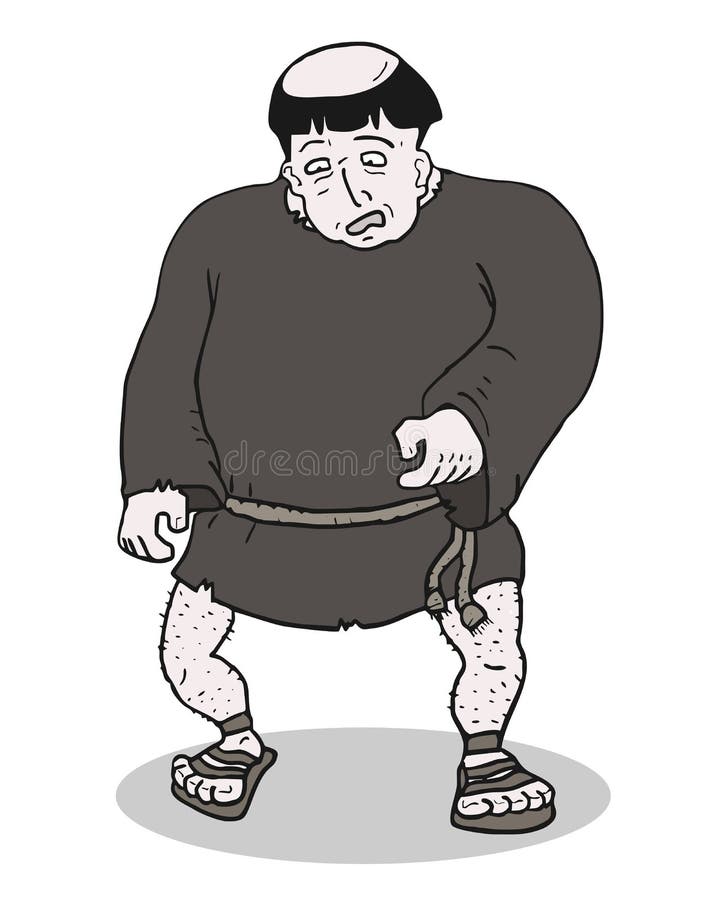 Fat monk stock vector. Illustration of priest, cures - 32209544