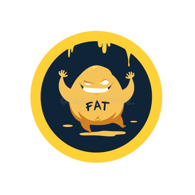 The Fat Monster. Isolated Vector Illustration Stock Illustration ...