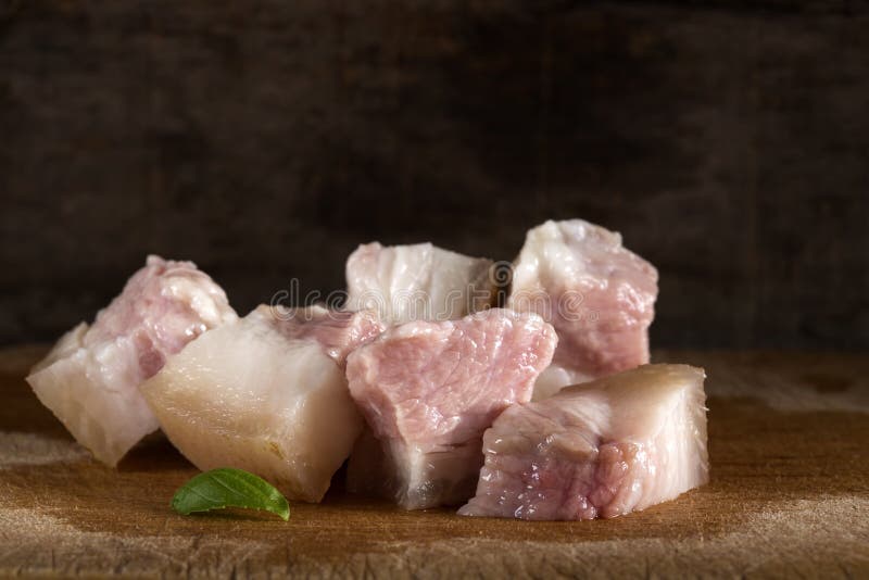 Fat pieces raw pork stock image. Image of rind, healthy - 69814775