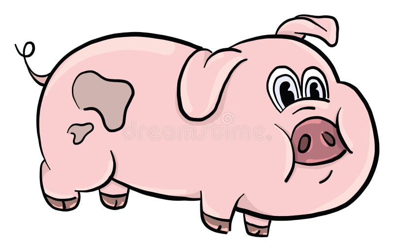 Fat Pig, Illustration, Vector Stock Vector - Illustration of religion ...