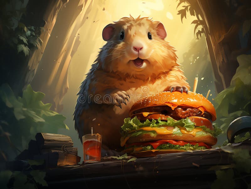 Illustration of Rabbit Eating Junk Food Stock Image - Image of isolated ...