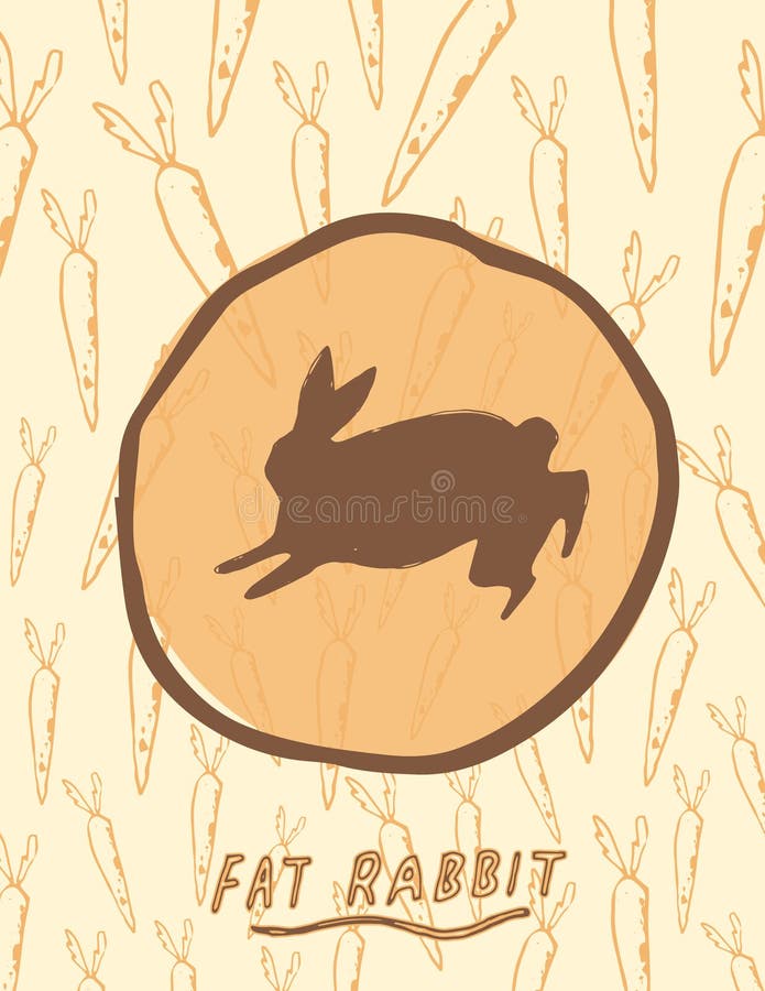 Fat Rabbit stock illustration. Illustration of handdrawn - 57596230