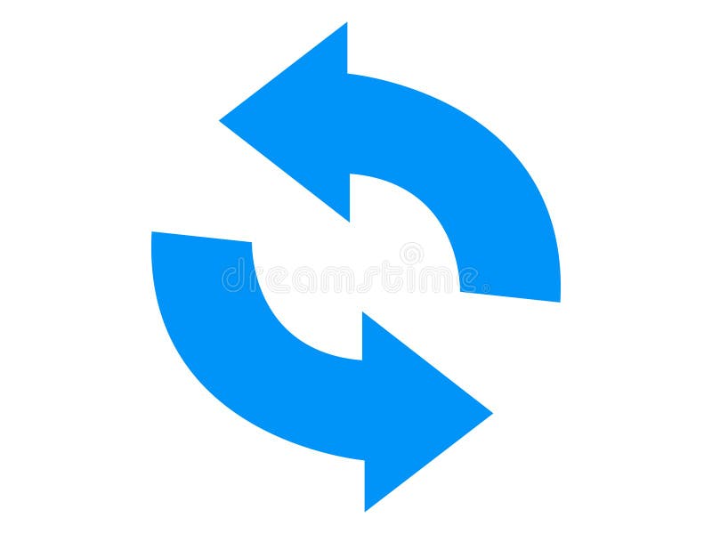 Fat Refresh Arrows Solid Color Stock Illustration - Illustration of ...