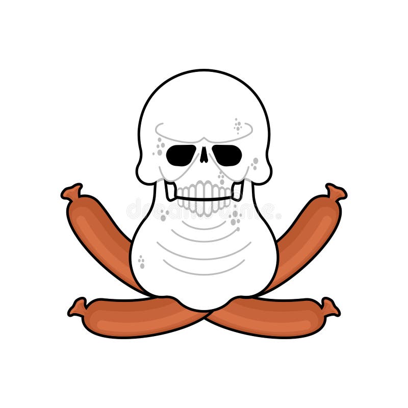 Fat Skull. Thick Skeleton Head Stock Vector - Illustration of meat ...