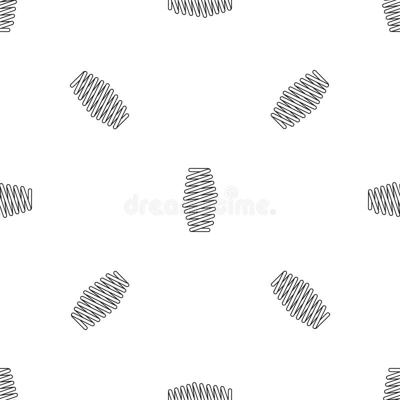 Fat Spring Coil Pattern Seamless Vector Stock Vector - Illustration of ...