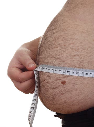 Fat stomach stock image. Image of centimeters, overeating - 8100715
