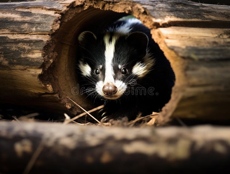 Ai Generated Illustration Wildlife Concept of Fat Striped Skunk ...
