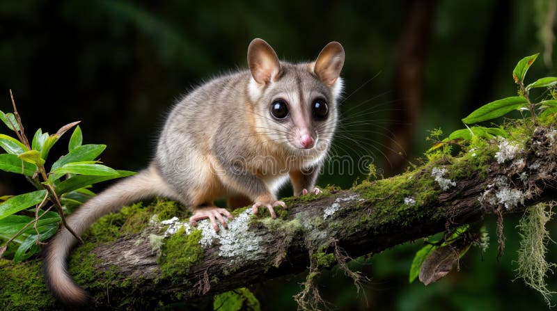A Fat Tailed Mouse Opossum Thylamys Stock Illustration - Illustration ...