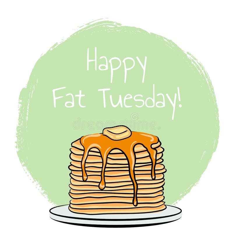 Fat Tuesday stock vector. Illustration of shrove, pancakes - 84681468