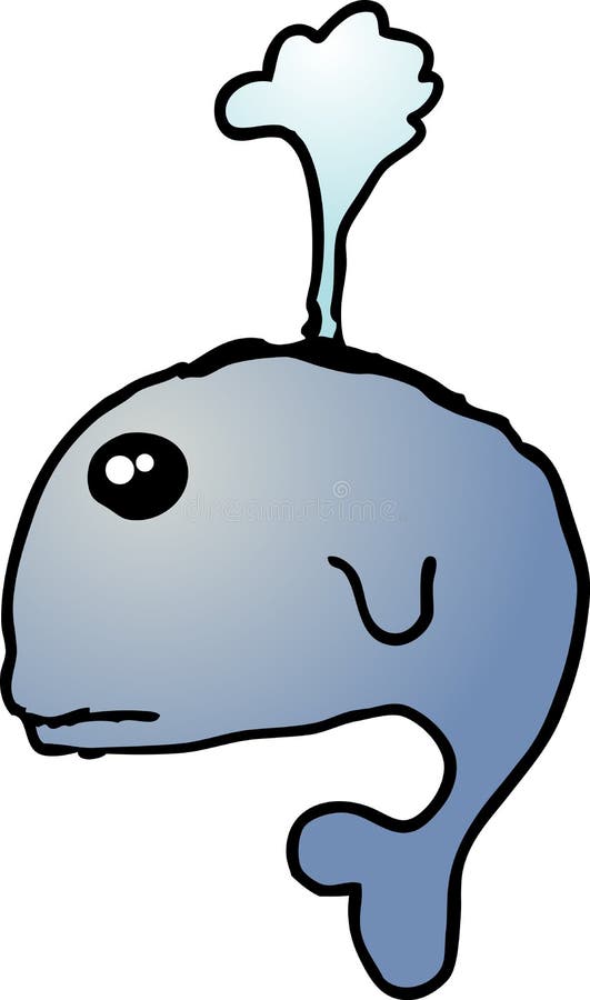 Fat whale cartoon stock illustration. Illustration of blue - 10022883