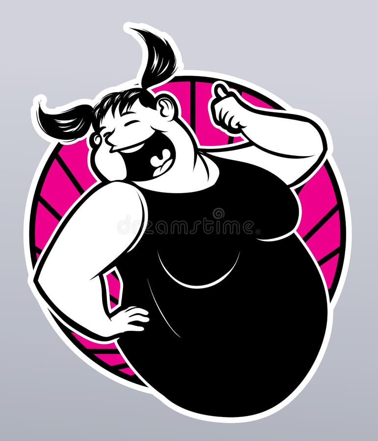 Fat woman stock vector. Illustration of adult, beautiful - 47882615