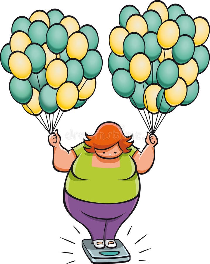 Fat woman stock illustration. Illustration of food, overweight - 49514315