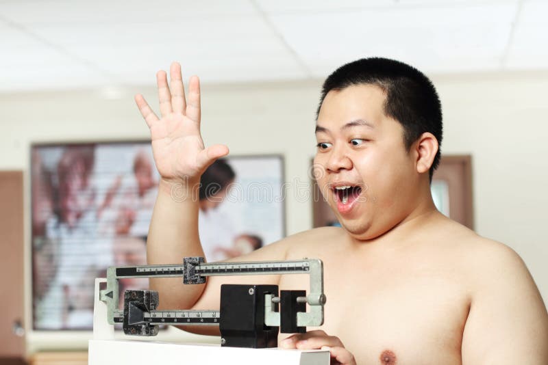 Fat young man stock image. Image of expression, weight - 18845361
