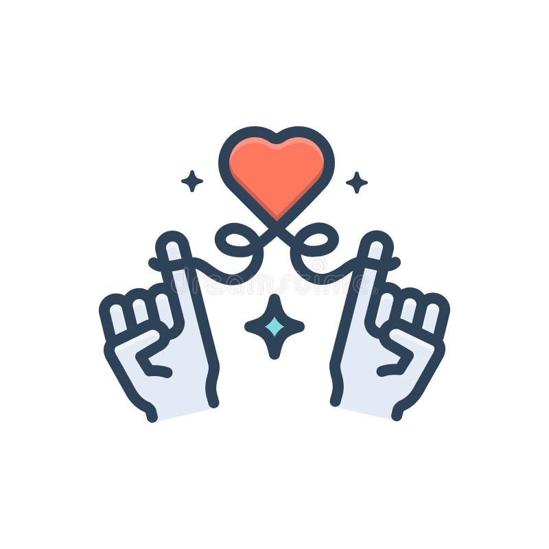 Color Illustration Icon for Fate, Luck and Love Stock Illustration ...