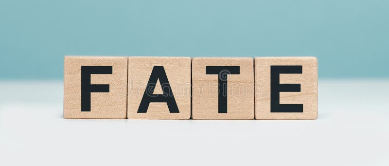 FATE - Word Concept from Wooden Blocks on Blue Background Stock Image ...