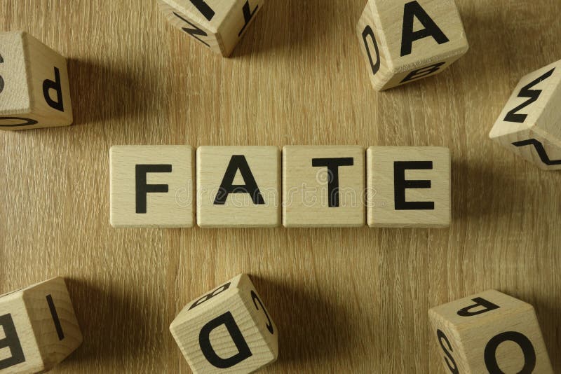 Fate Word from Wooden Blocks Stock Photo - Image of fortune, belief ...