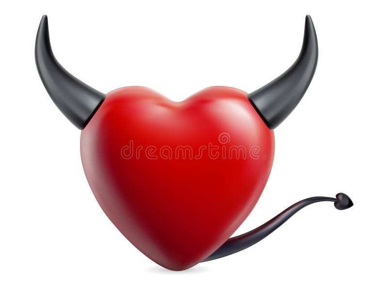 Devil heart stock vector. Illustration of demon, banner - 260797179