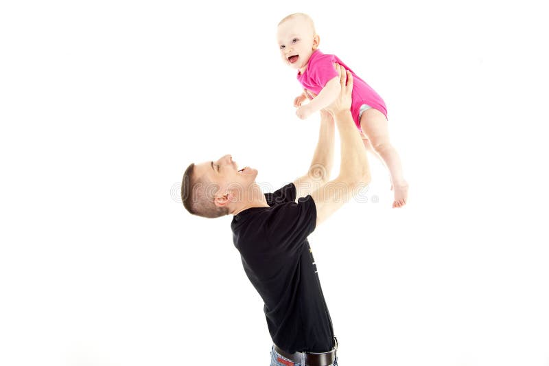 Fathe and baby stock image. Image of infant, innocent - 24981965