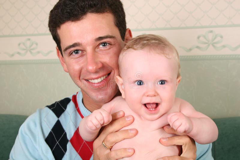 Father with baby stock photo. Image of parent, jacket - 1690752