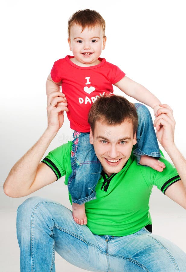 Father with baby stock photo. Image of happiness, casual - 18269682
