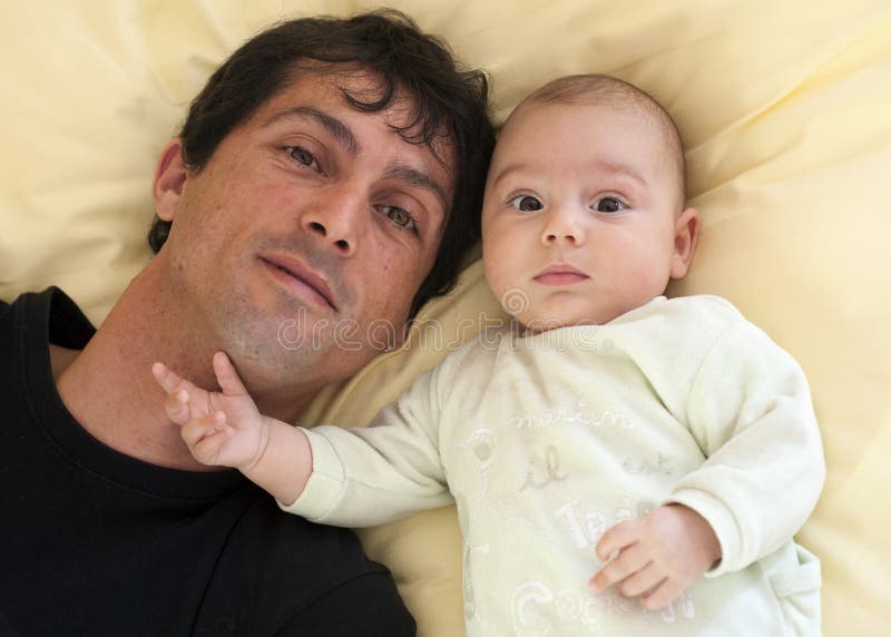 Father with baby stock photo. Image of relaxed, front - 9901844