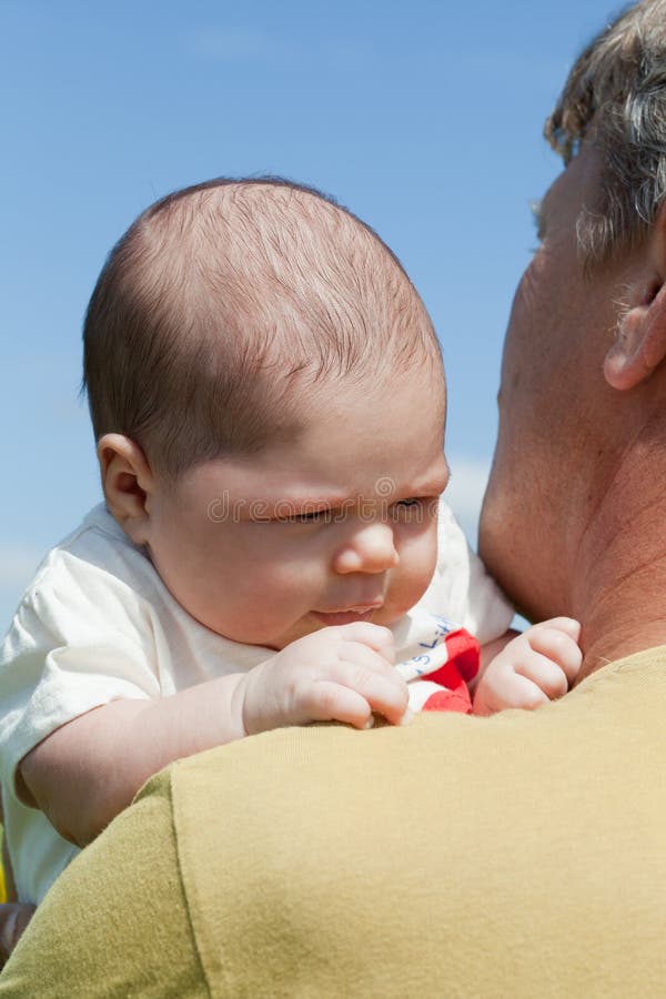 Father with the baby stock image. Image of summer, baby - 26168289