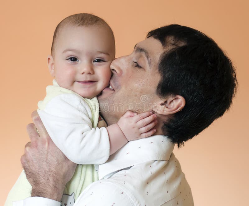 Father with baby stock photo. Image of relaxed, front - 9901844