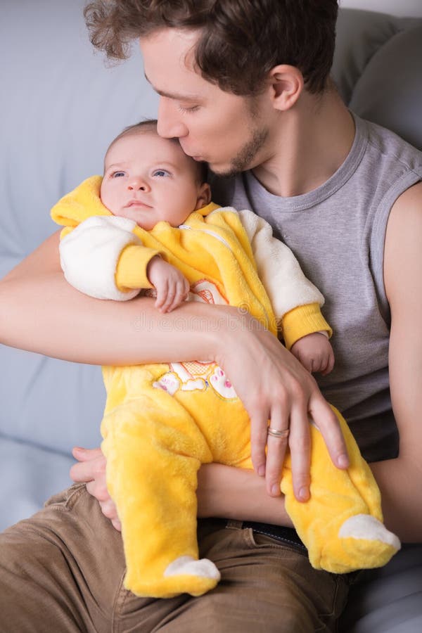 Father and baby stock photo. Image of baby, infant, birth - 68310542