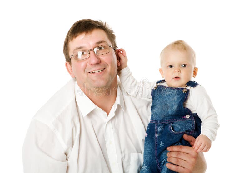 Father with baby girl stock image. Image of baby, father - 18534491