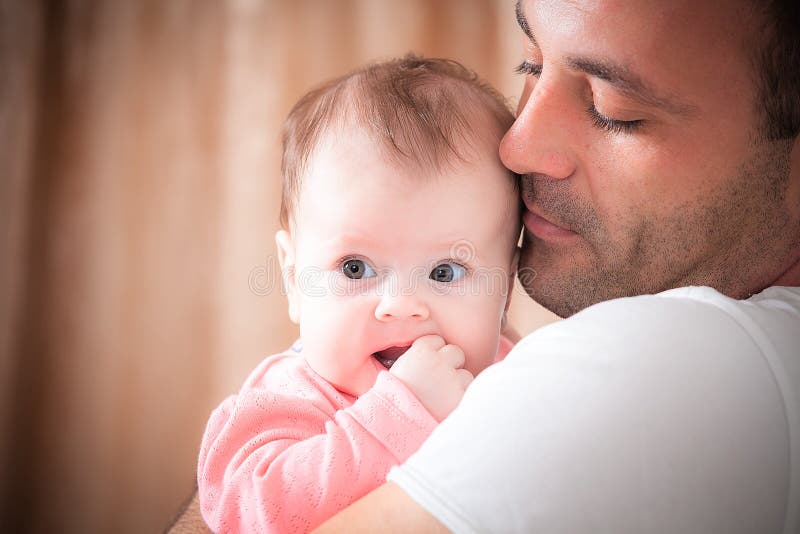 Father with the baby stock image. Image of child, father - 59817419