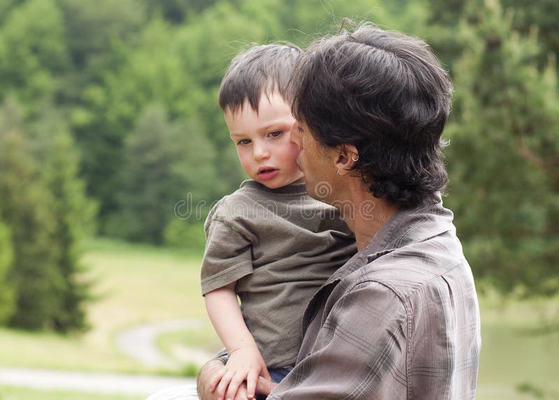 Father with child stock image. Image of child, communication - 19612545