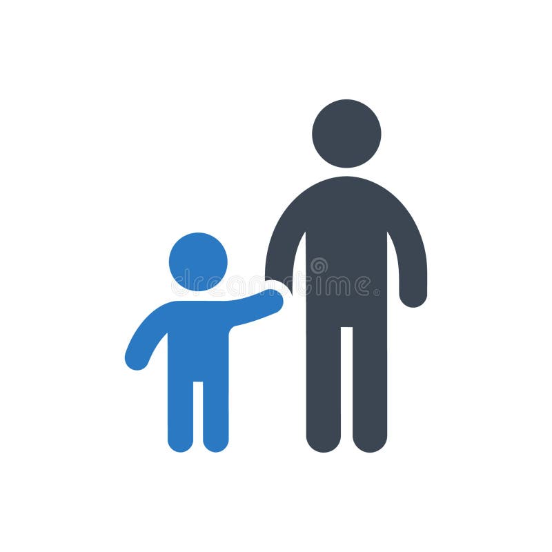Father with Child Icon stock vector. Illustration of relationship ...