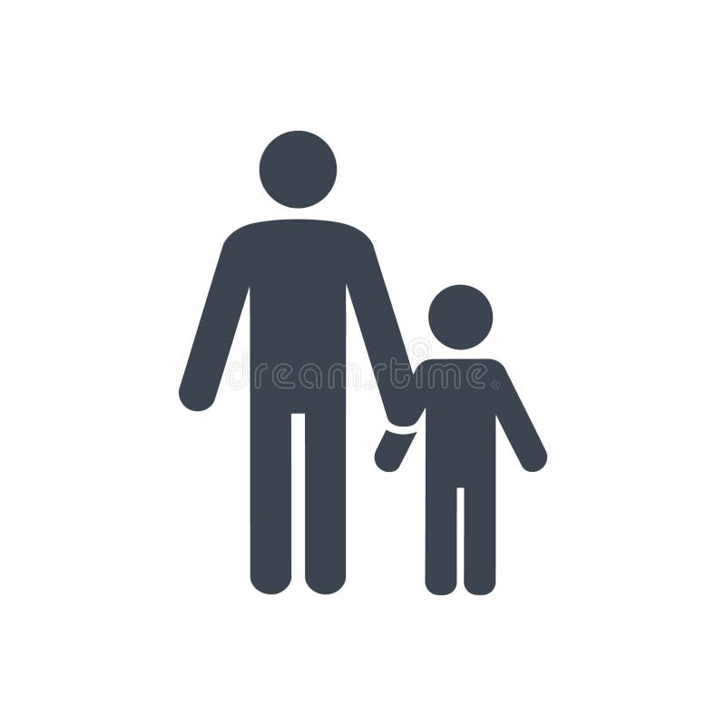 Father Child Walk Icon stock vector. Illustration of protection - 348614603