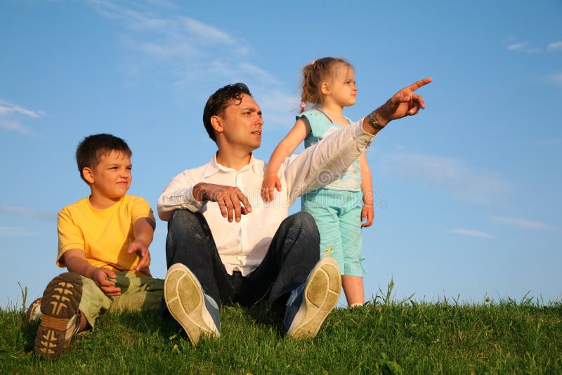 Father with children stock image. Image of child, life - 2557783