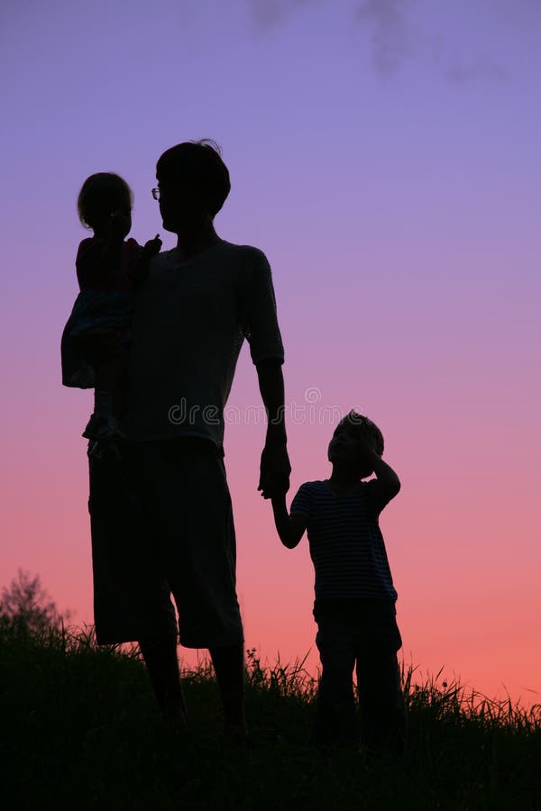 Father and children stock photo. Image of family, cloud - 3198716