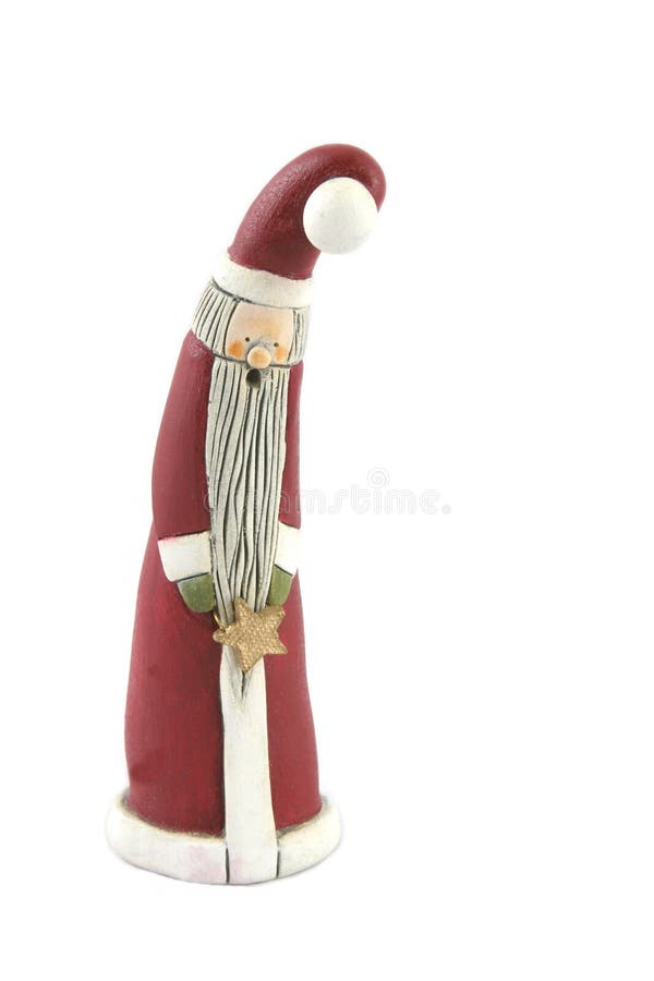 Father Christmas Figure Isolated Stock Image - Image of beauty, glow ...