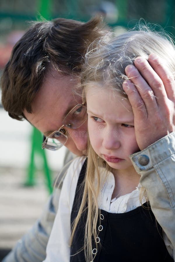 Father and daughter stock image. Image of weep, parent - 25251545