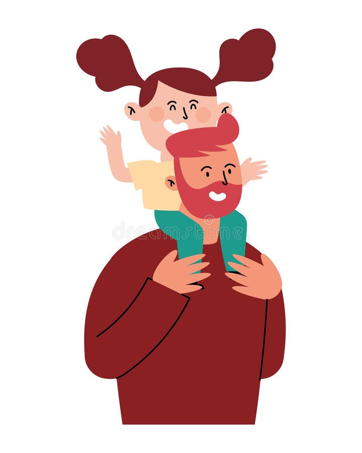 Father and daughter stock vector. Illustration of togetherness - 307944414