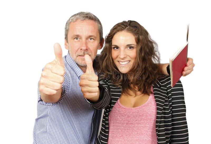 Father and Daughter Show OK Stock Photo - Image of family, young: 31051274